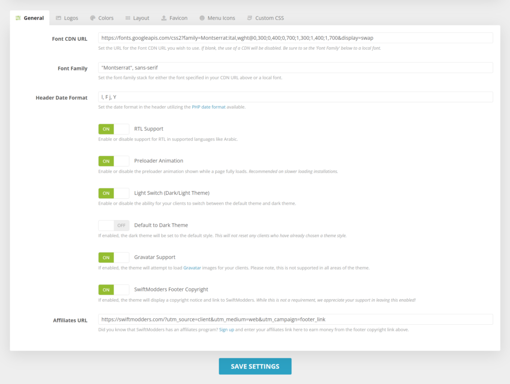 How do I customize the Allure WHMCS Client Theme? | SwiftModders Documentation